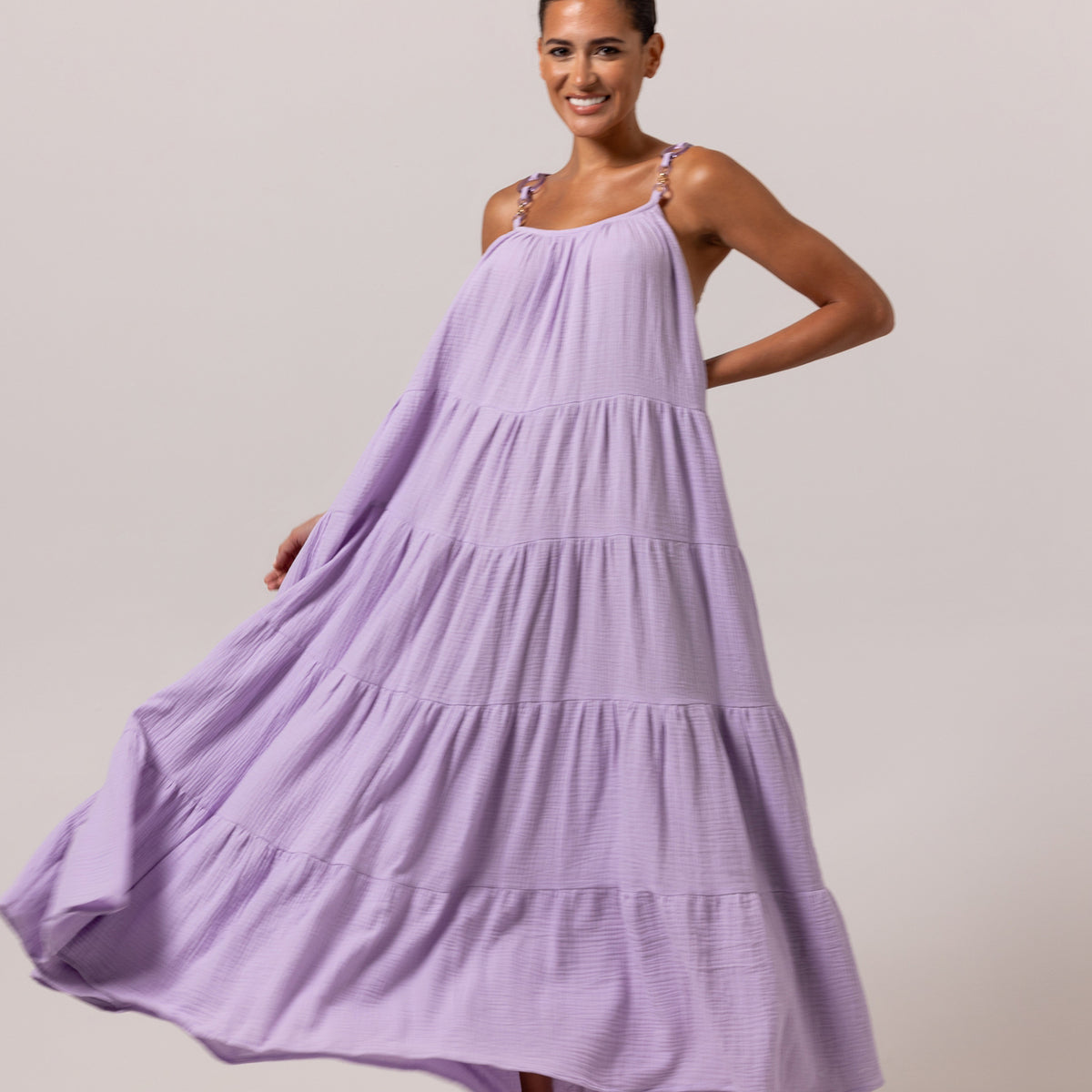 CLEO DRESS - Lilac – Aanoukis Swimwear